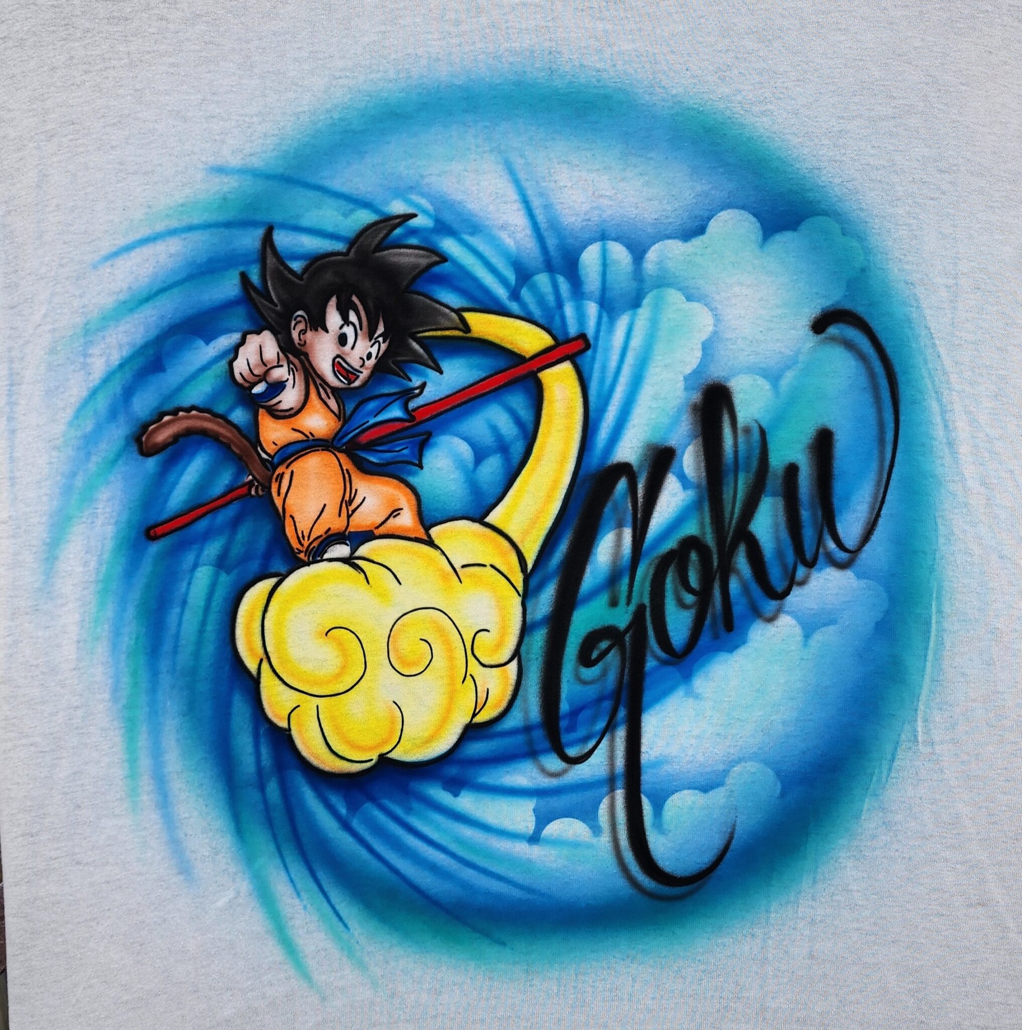 Goku Nimbus Shirt Stencil – Mike’s Airbrush